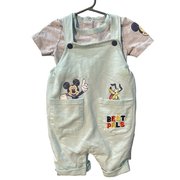 Disney | Bottoms | Disney Mickey Mouse Overalls Set | Poshmark